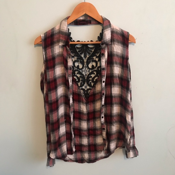 Material Girl | Tops | Cold Shoulder Flannel | Poshmark